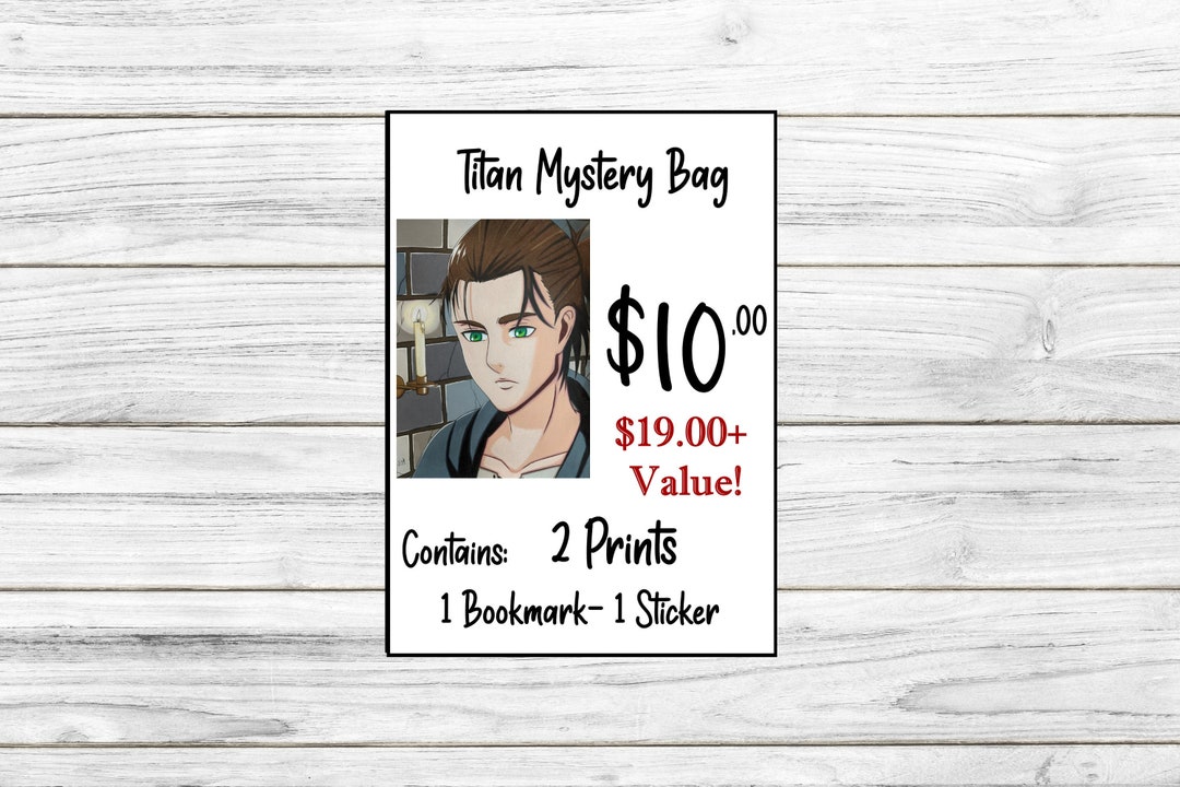 Anime Mystery Bag Sticker Prints Bookmark Print Manga Gift Weeb Otaku ...