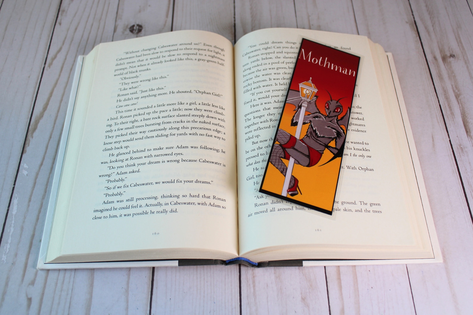 Mothman Bookmark Moth Man Funny Bookmarks Glossy Laminated Bookmark ...