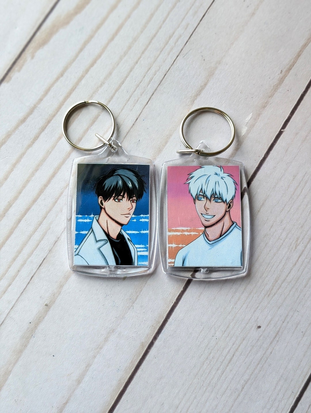 Single Keychain Anime Acrylic Manga Double Sided Mignon Doc Yaoi BL ...