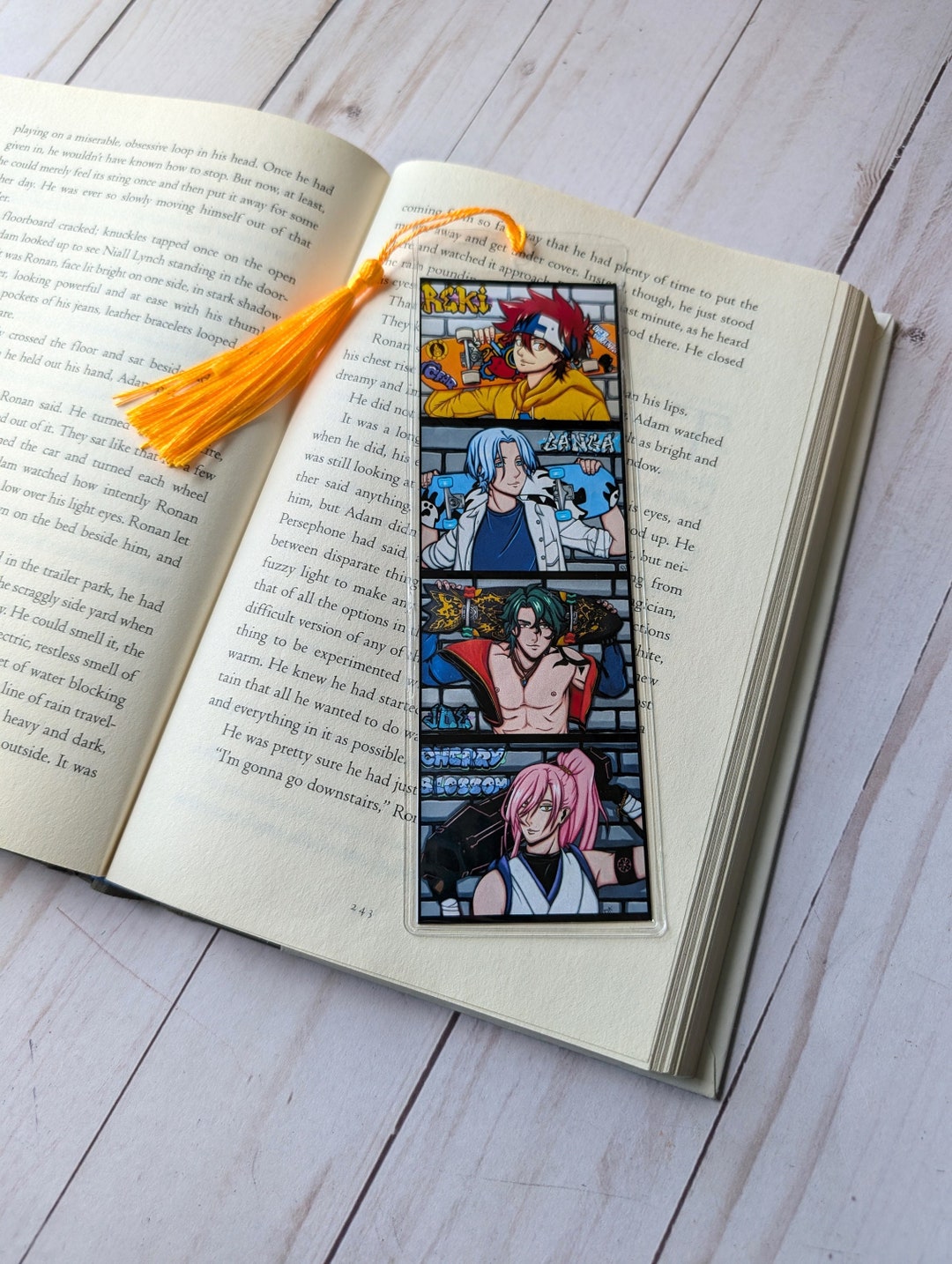 Vinyl Tassel Bookmark Double Sided Anime Manga Bookmarks SK8 Reading ...