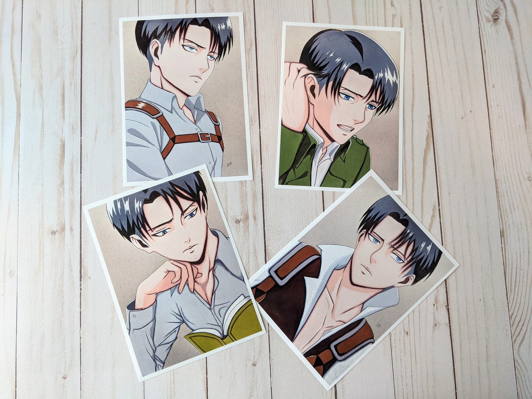 Glossy 5x7 Print Set (4) Mini Prints Manga Anime Smile Smiling - Etsy