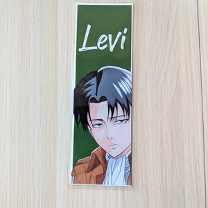 Glossy Laminated Bookmark Levi Ackerman Eren Jaeger Erwin Smith Attack ...