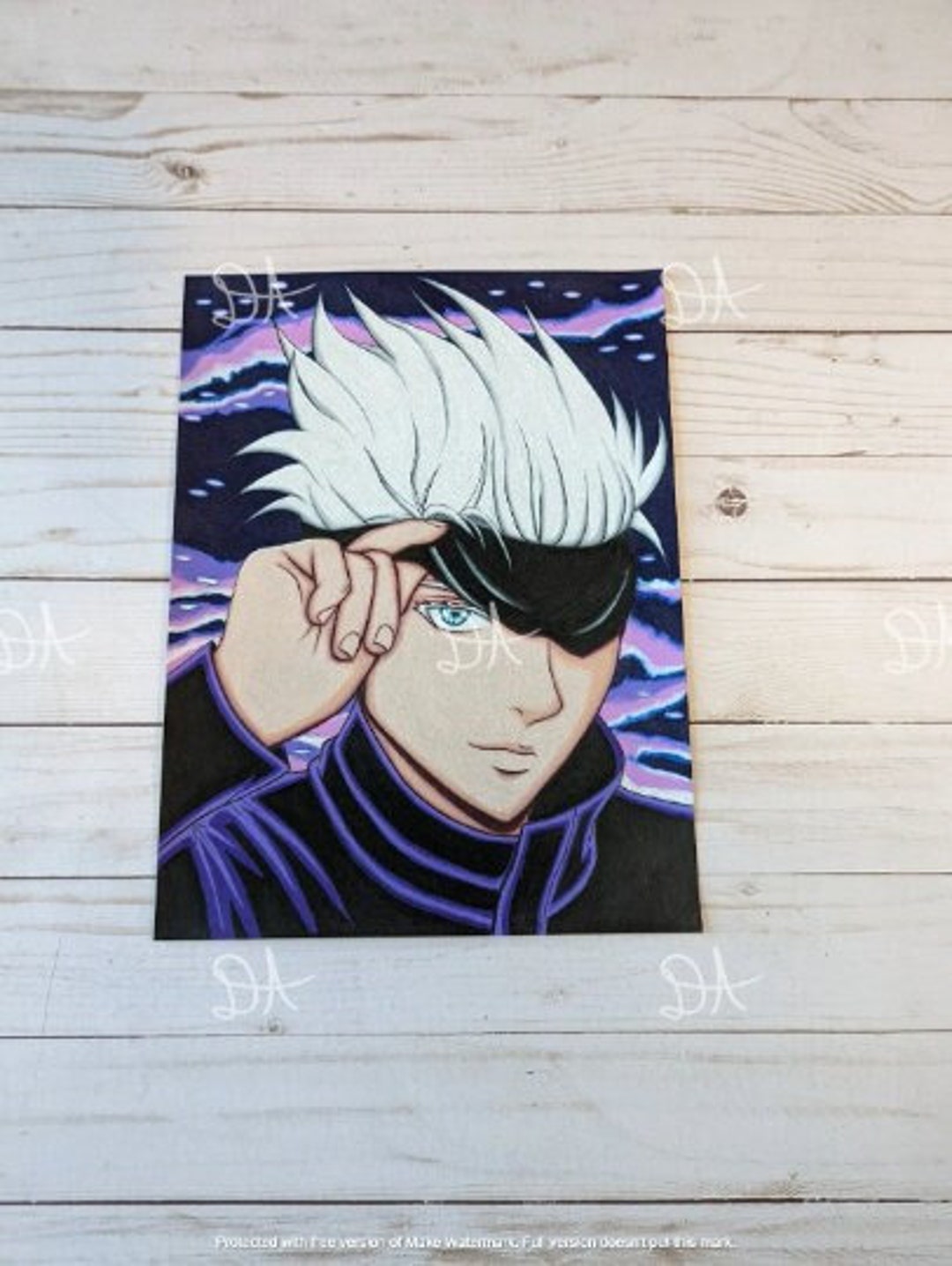 Original Drawing 9x12 Colored Pencil Anime Manga - Etsy