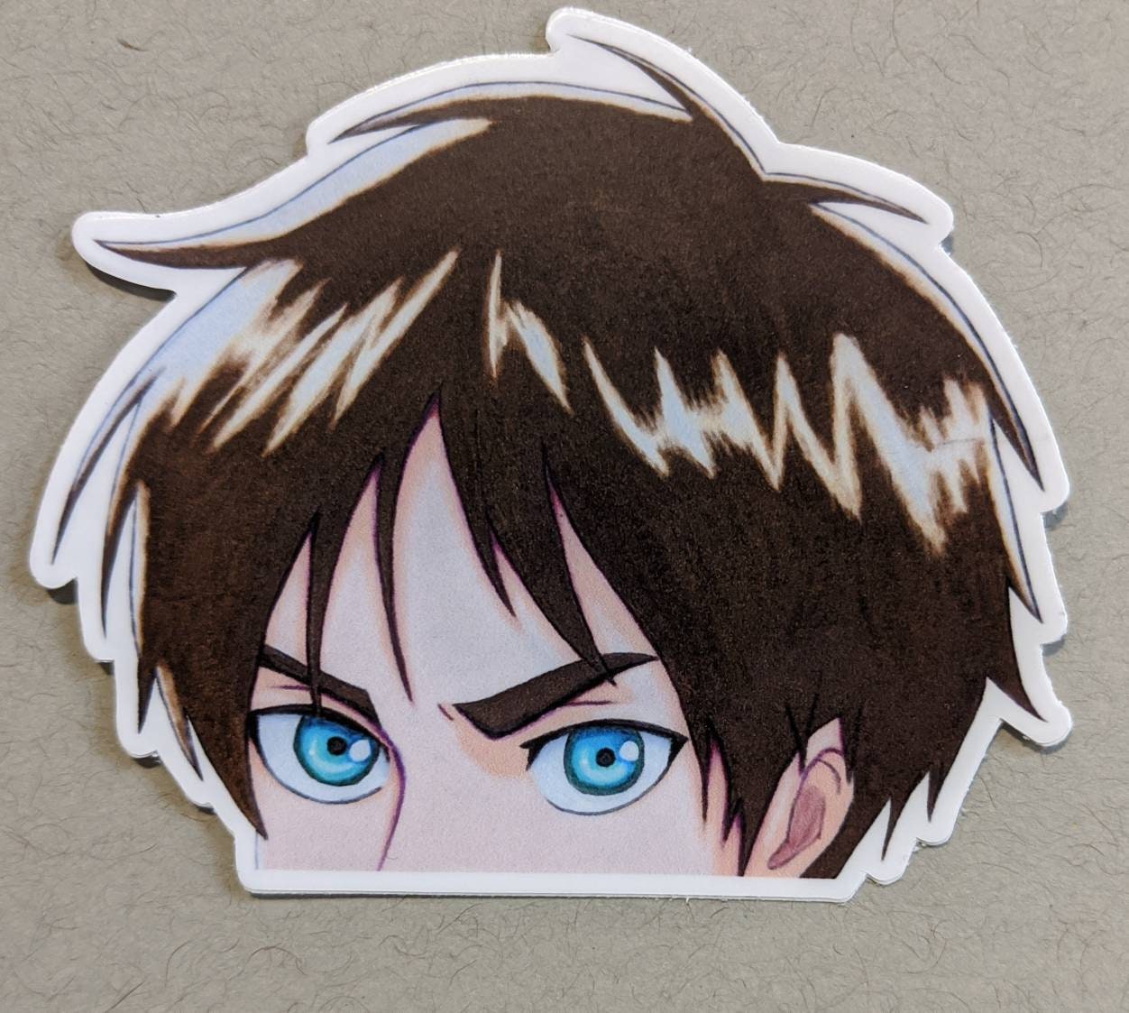 Eren Jaeger Peeker Sticker Attack on Titan Shingeki No Kyojin | Etsy