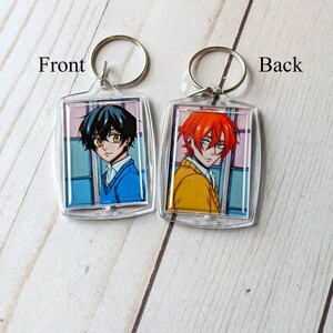 Single Keychain Sasamiya Anime Acrylic Manga Double Sided Plastic Photo ...