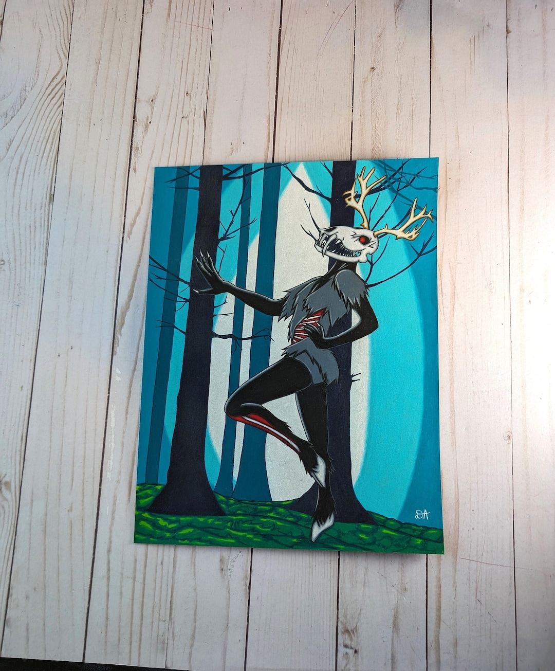 Wendigo Original Drawing Colored Pencil 9x12 Sexy Pinup Pin up Pin-up ...