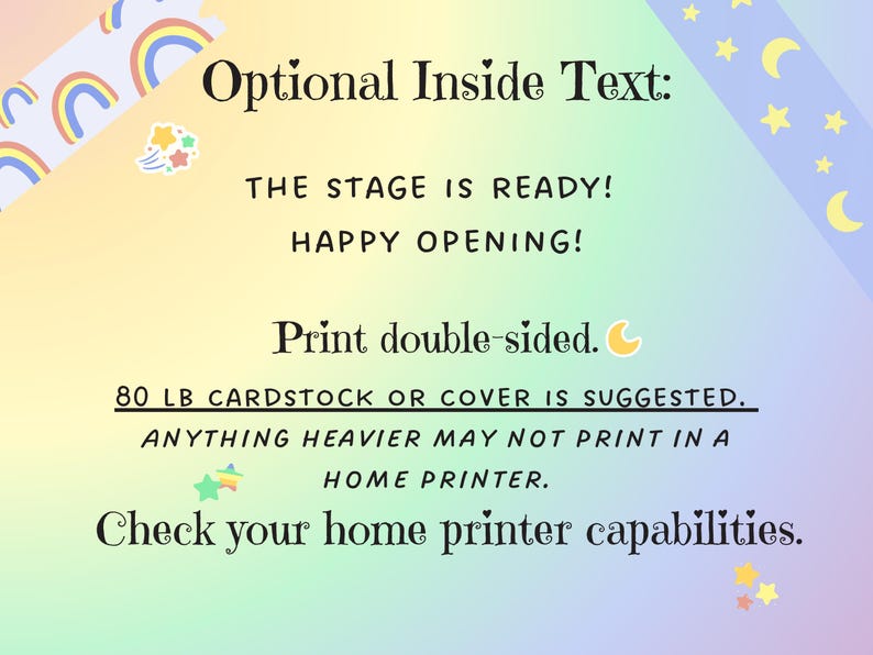 Opening Night Theater Card - Happy Opening Greeting for Performers - Etsy