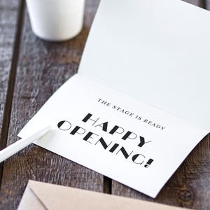 Opening Night Theater Card - Happy Opening Greeting for Performers - Etsy