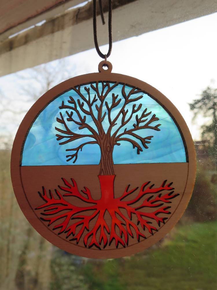 Tree of Life Suncatcher Stunning Stained Glass Suncatcher, Lightcatcher ...