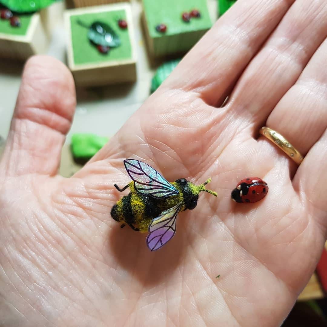 Realistic Ladybird on Leaf Sculpture - Etsy