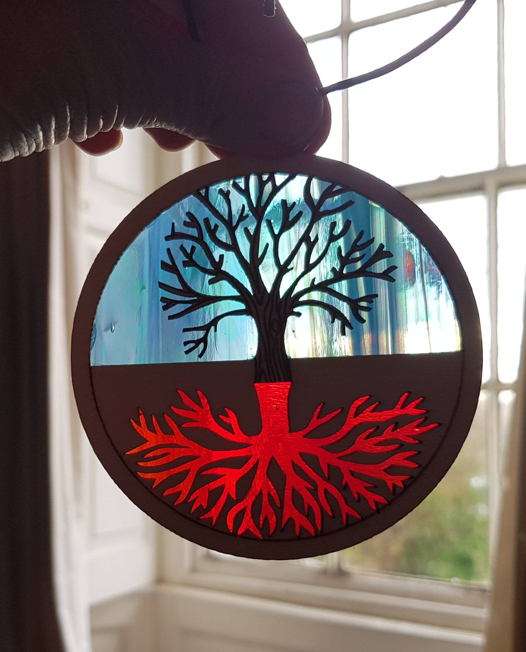 Tree of Life Suncatcher Stunning Stained Glass Suncatcher, Lightcatcher ...