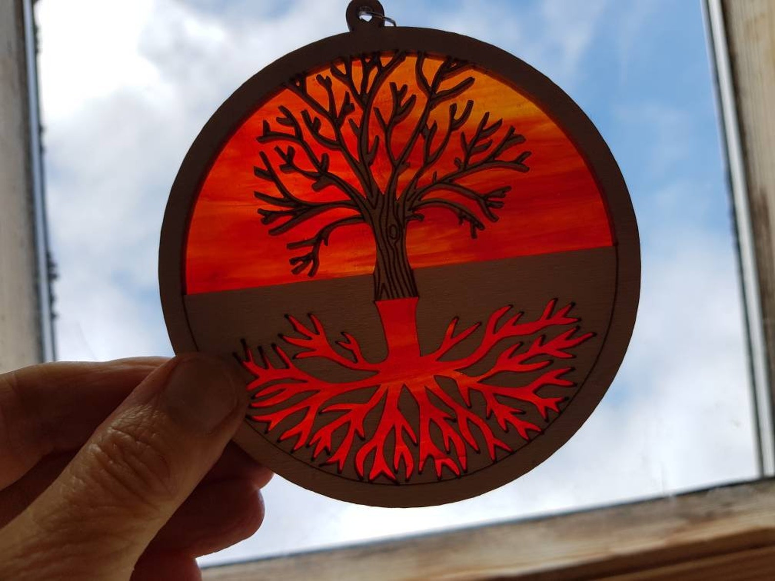 Tree of Life Suncatcher Stunning Stained Glass Suncatcher, Lightcatcher ...