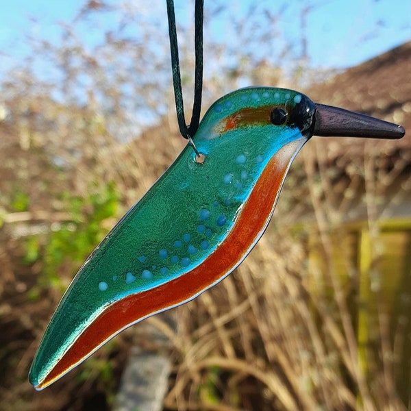 Glass Kingfisher - Etsy