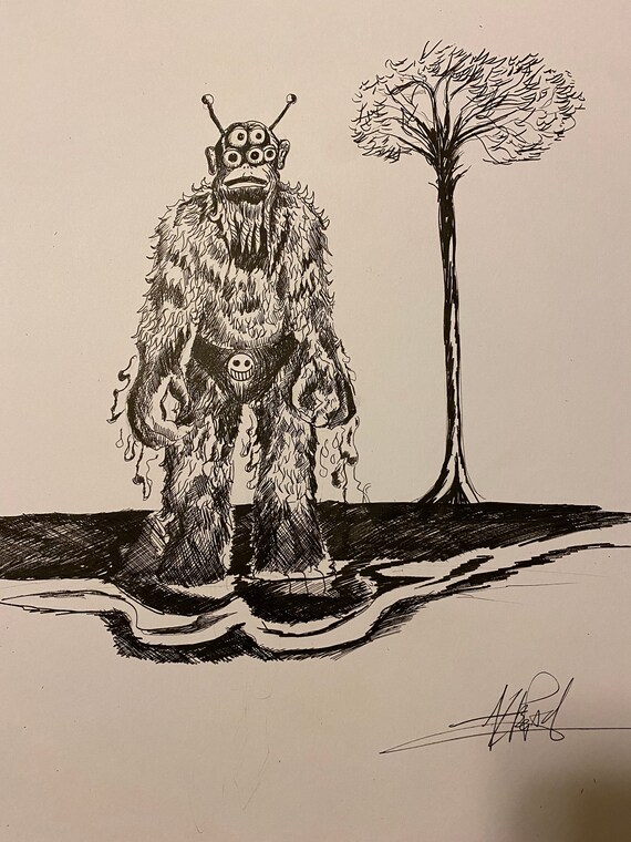 Swamp Monster Drawing