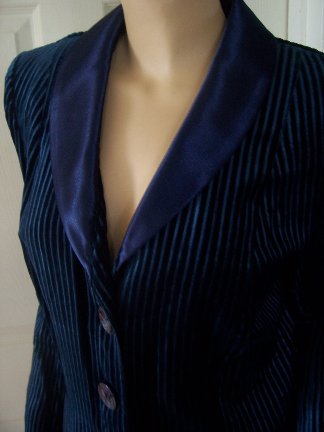 GAIL HOPPEN Authentic Vintage 80's Navy Velvety Cord Suit - Etsy UK