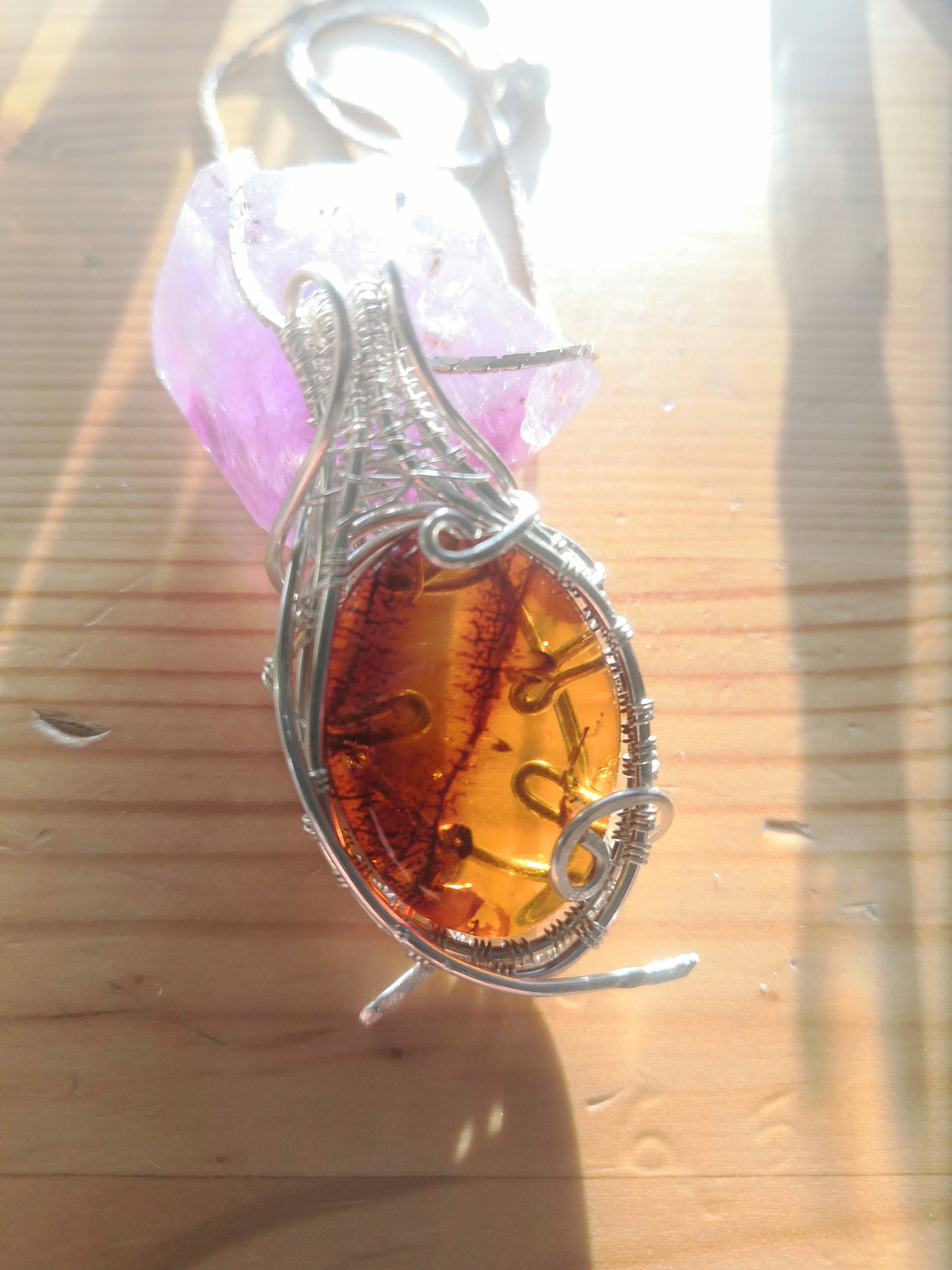 Baltic Amber Pendant Amulet Goddess Freya - Etsy