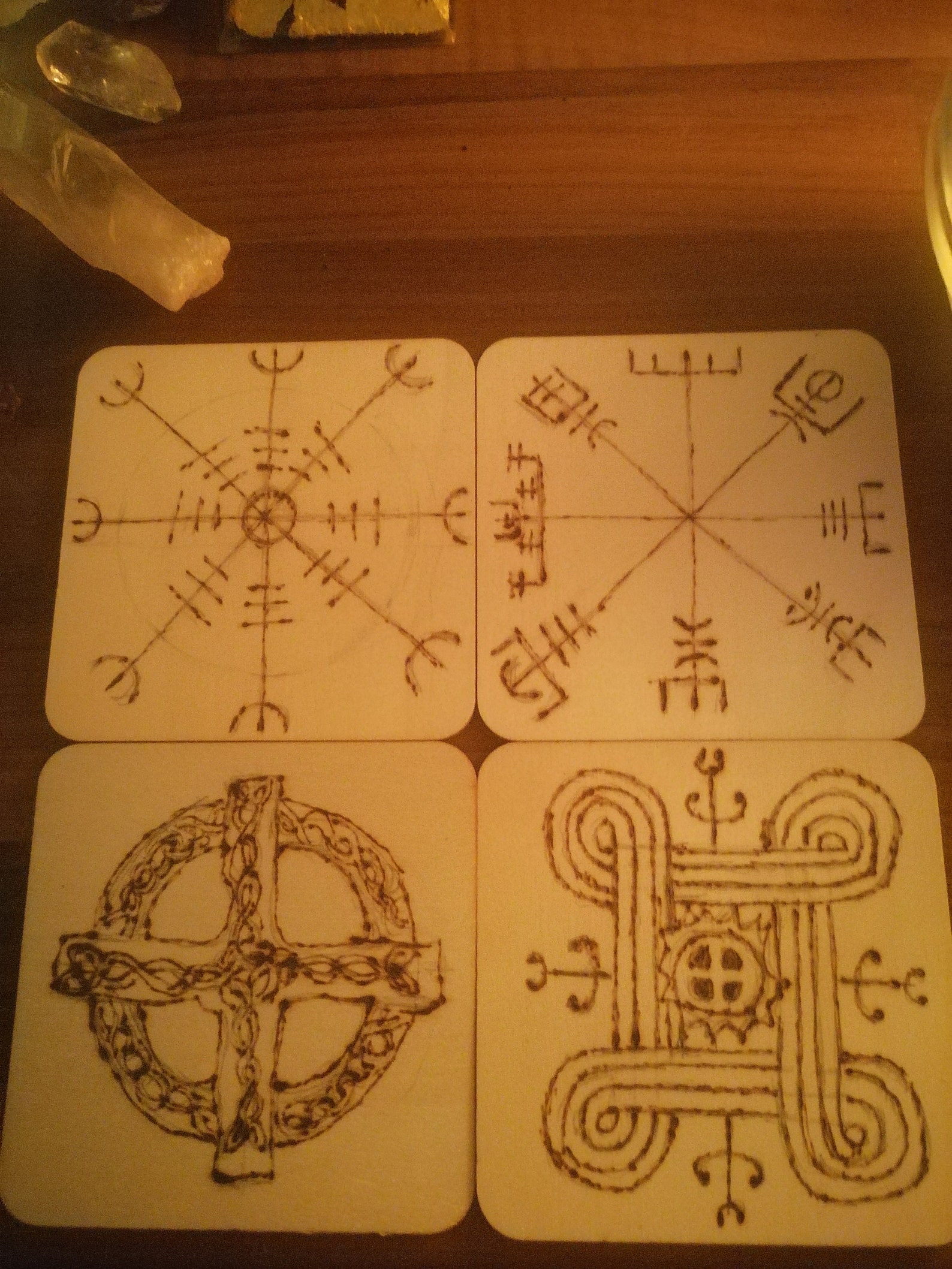 Pagan Symbol Drink Coasters Wall Art Sacred Symbols Runes - Etsy