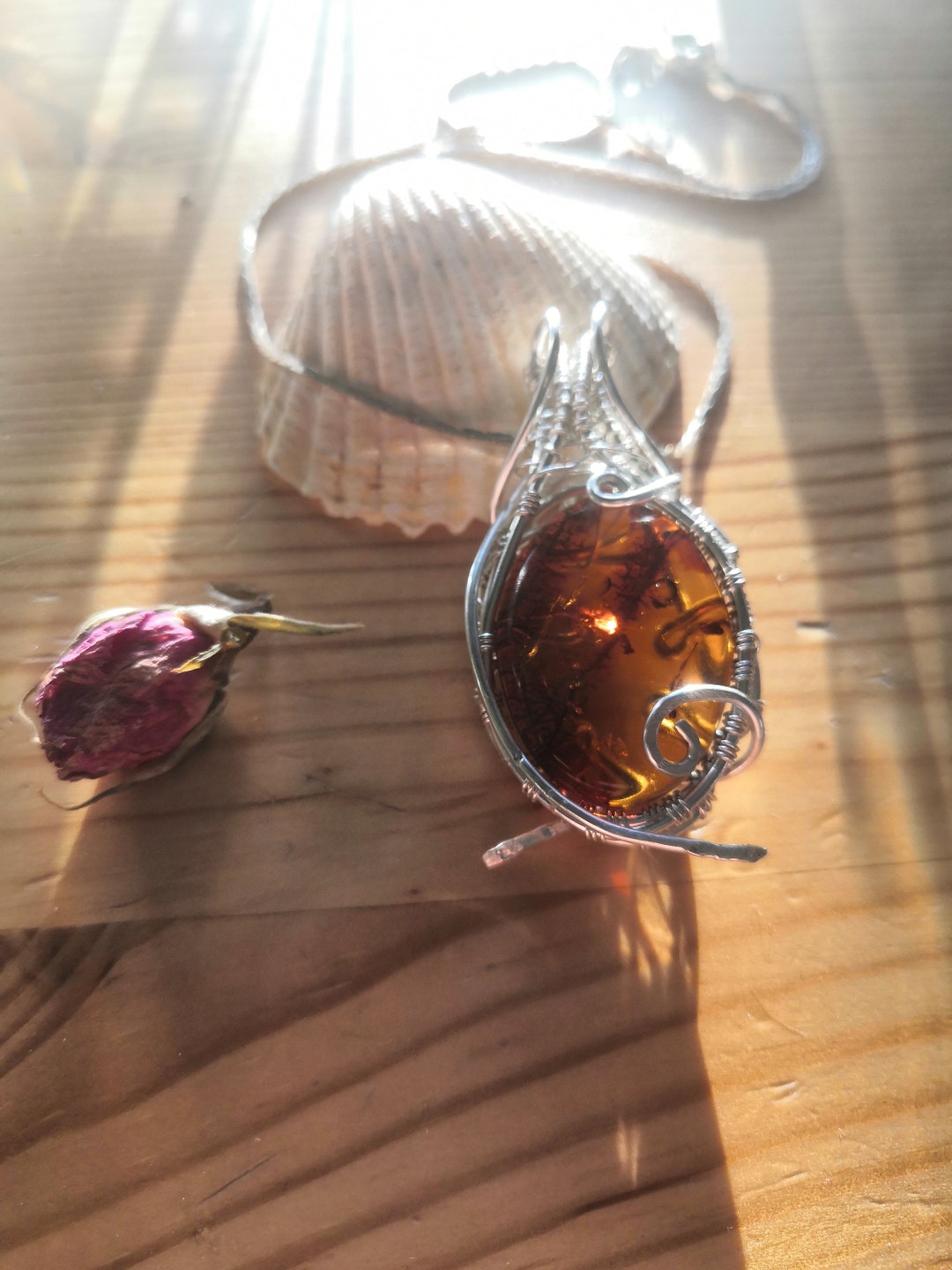 Baltic Amber Pendant Amulet Goddess Freya - Etsy