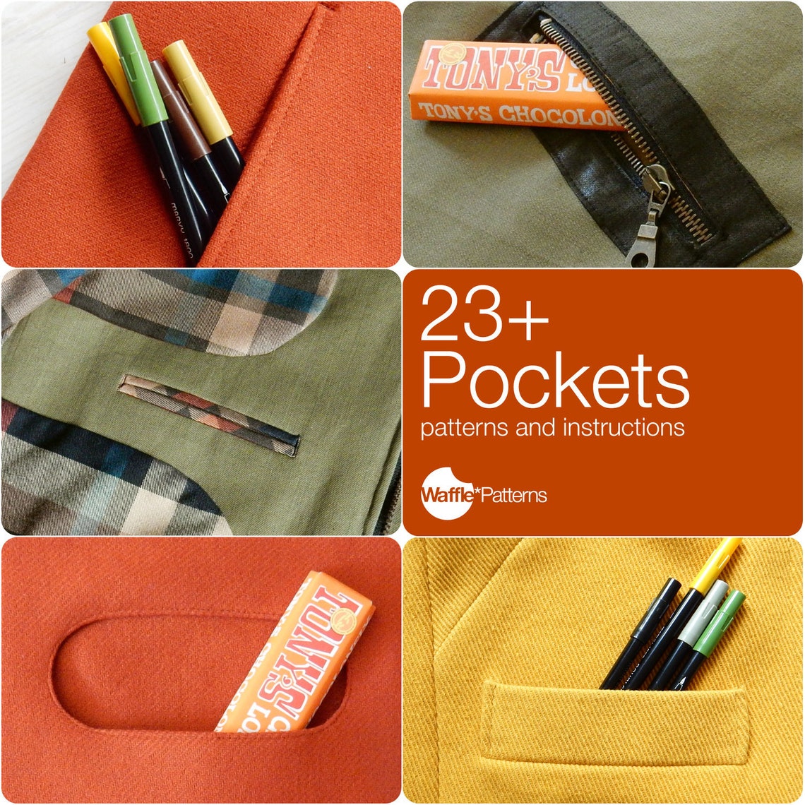 PDF Sewing Pattern 23 Pockets Pocket Patterns and Sewing - Etsy