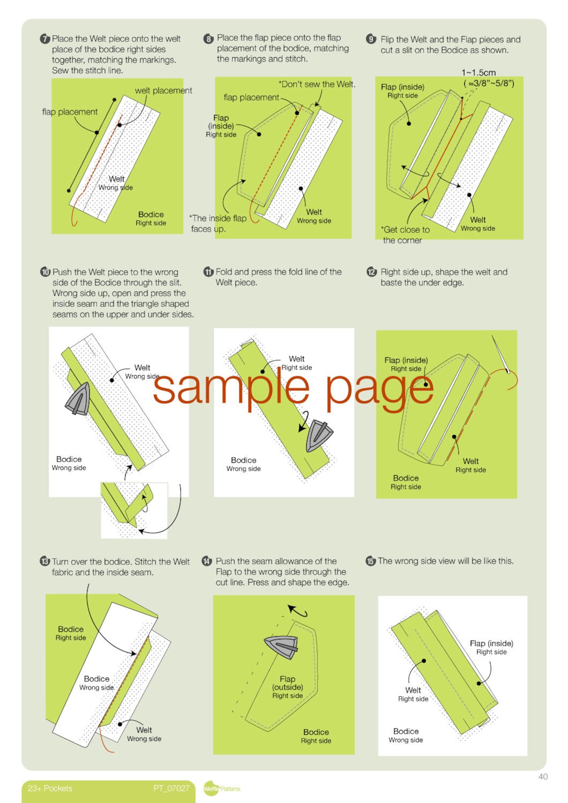 PDF Sewing Pattern 23 Pockets Pocket Patterns and Sewing - Etsy