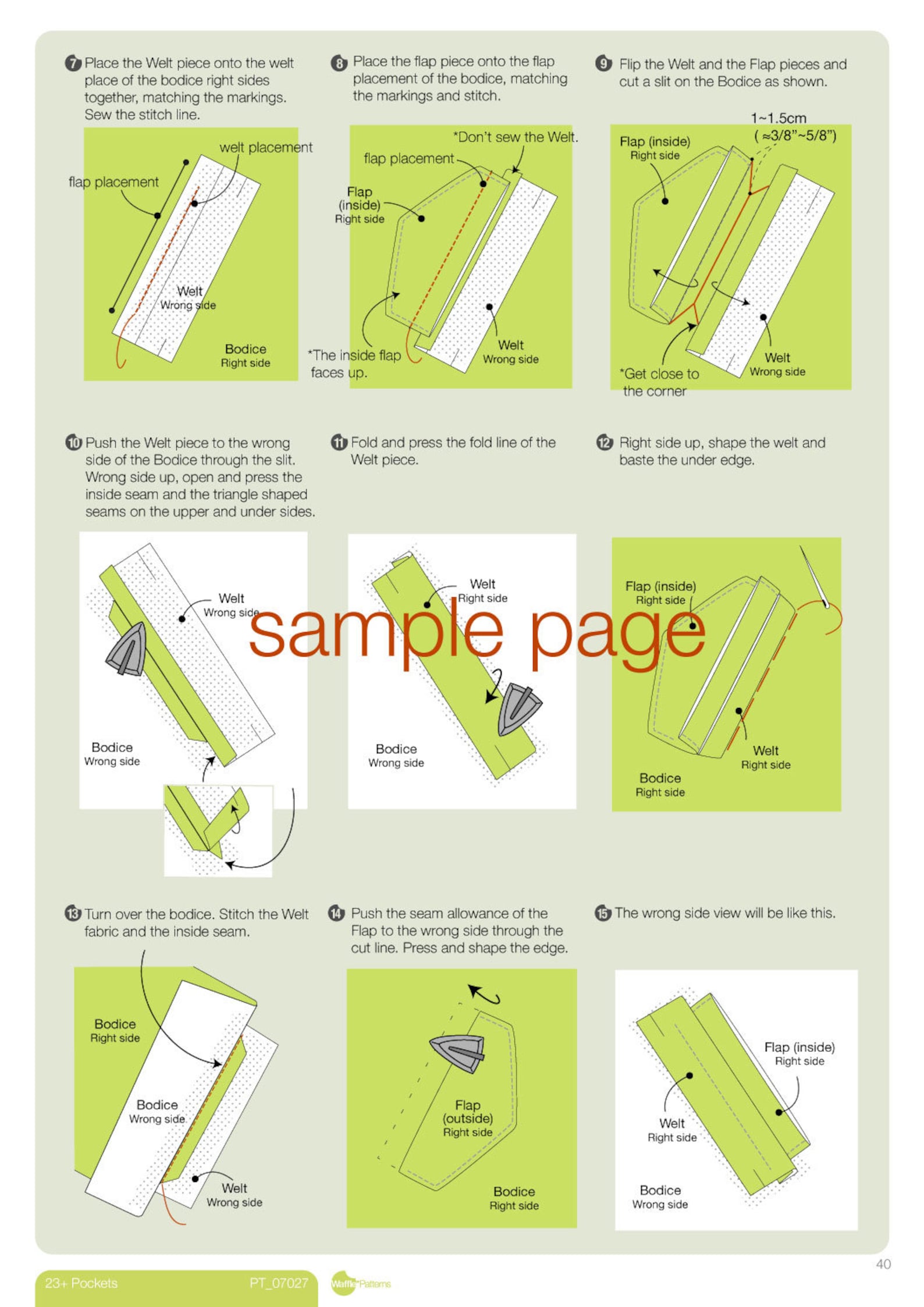 PDF Sewing Pattern 23 Pockets Pocket Patterns and Sewing - Etsy