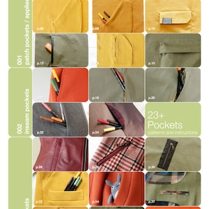 PDF Sewing Pattern 23+ Pockets - Pocket Patterns and Sewing ...