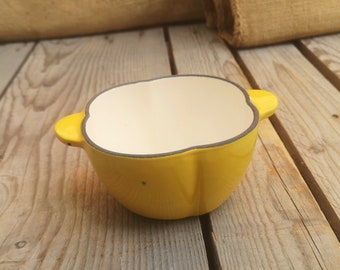 Yellow Enamel Pot | Etsy