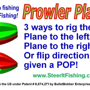 TWO 3" Prowler Planer Board Bobbers With PATENTED Direction Control ...