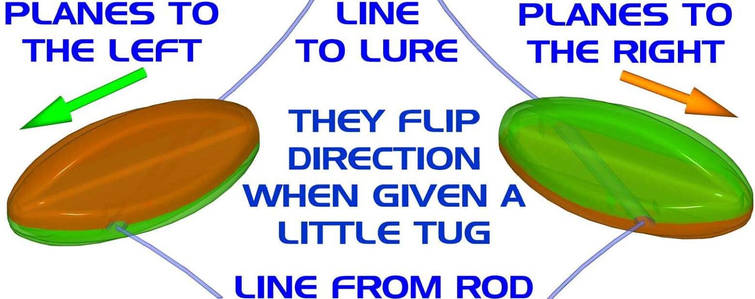 4 2" Bullet Bobbers - Steerable Fishing Floats or Corks That Go Left ...