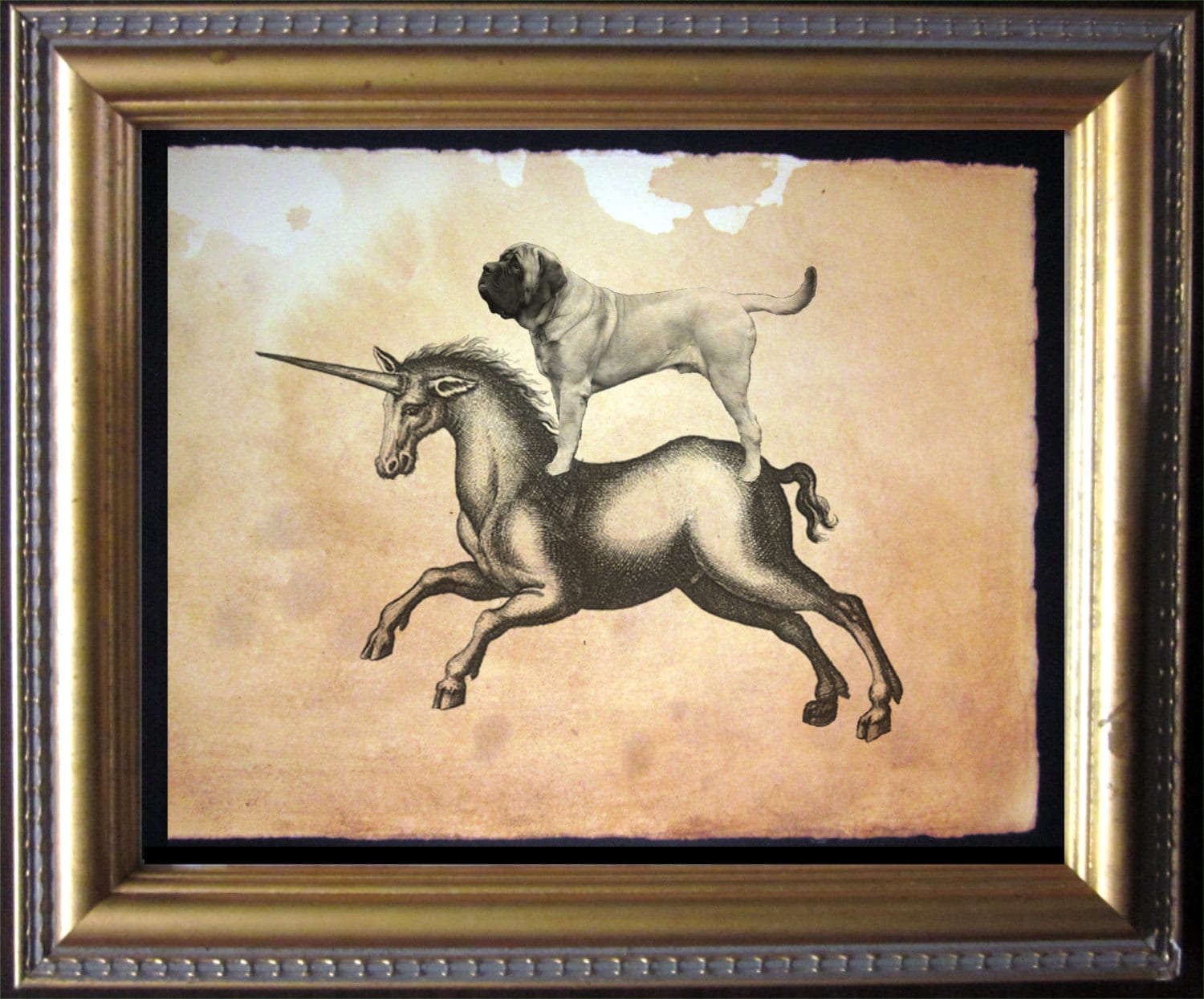 English Mastiff And Horse