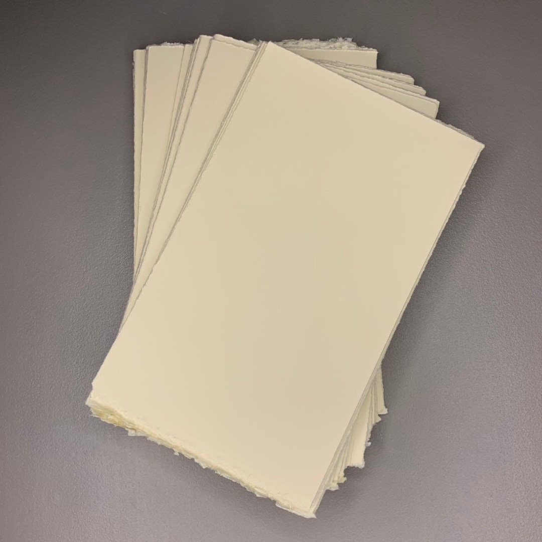 Rives BFK Printmaking Paper Cream 50 Sheets of 6"x10" Hand Torn 280 Gsm ...