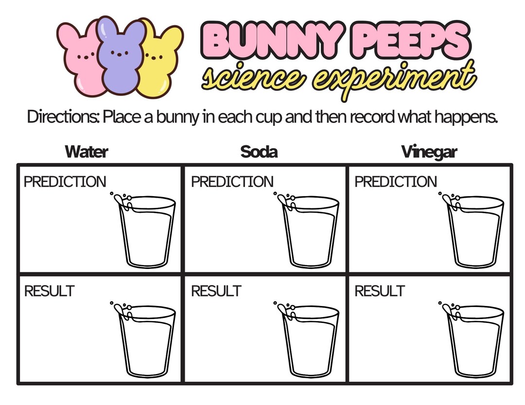 Easter Peeps Science Experiment Worksheet - Etsy UK