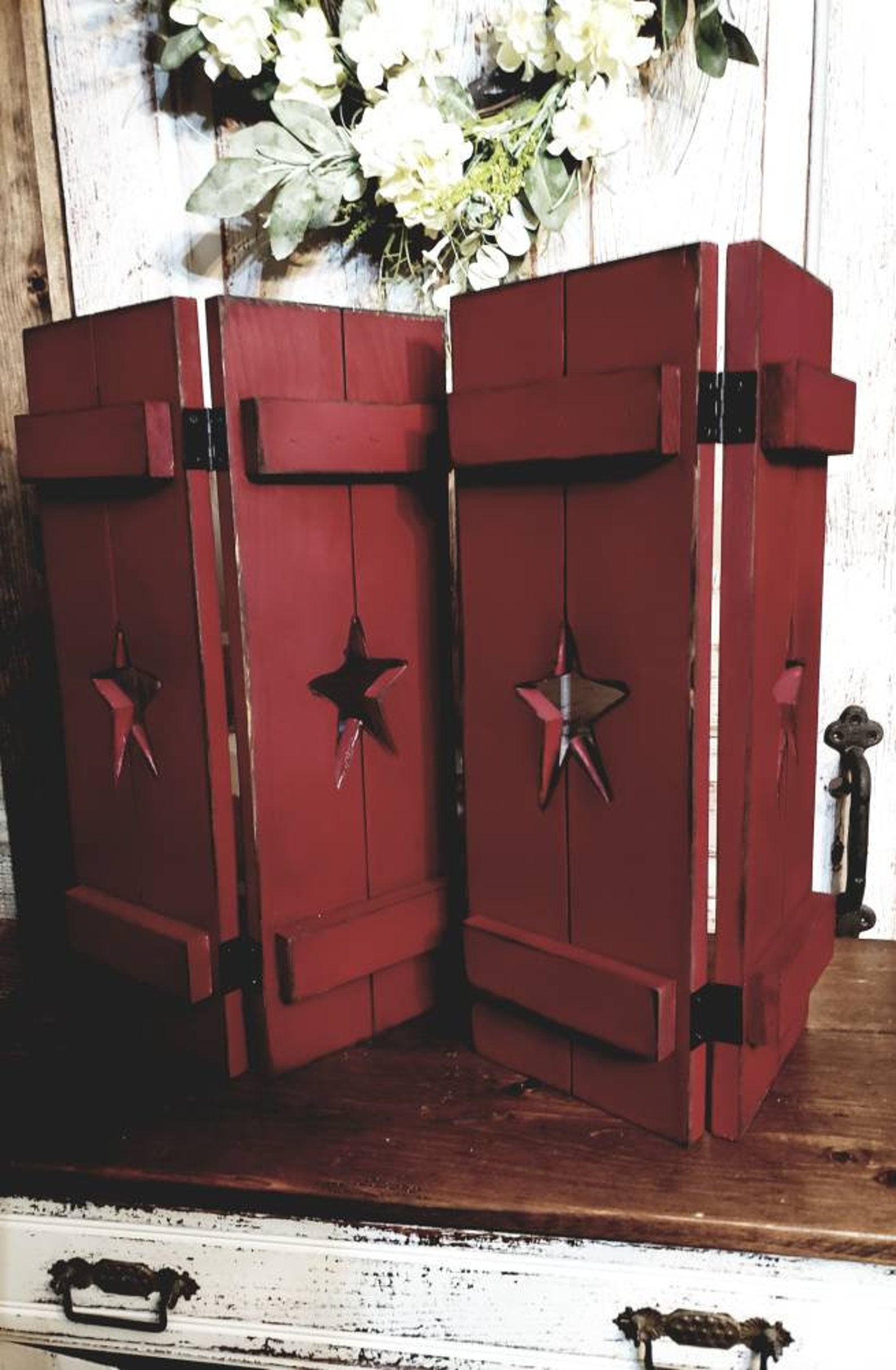 Rustic Farmhouse Style Shutters , Folding Shutters , Country Themed ...