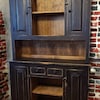 Rustic Farmhouse Step Back Cabinet: Pine Hutch Buffet - Etsy