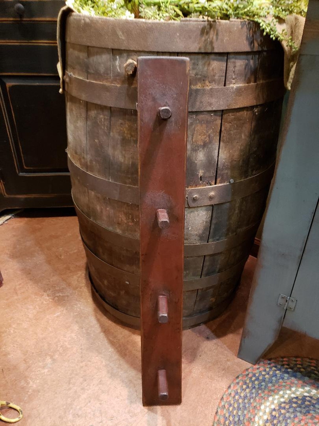 Primitive Coat Rack/ Rustic Peg Rack/ 32 Inch Rustic Peg Rack/ Old Wall ...