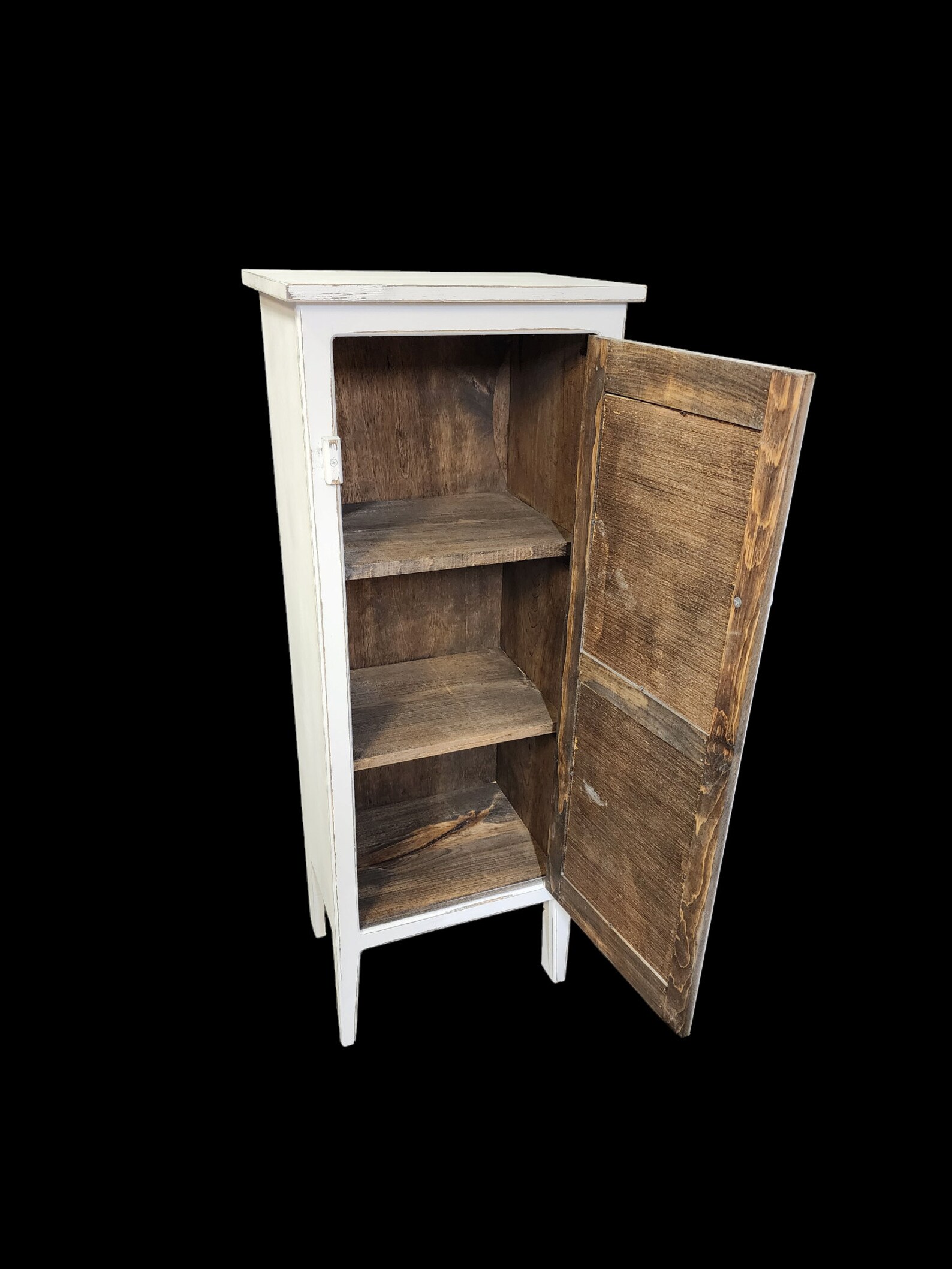 Rustic Farmhouse Pantry Cabinet With Punched Tin Door - Handmade ...