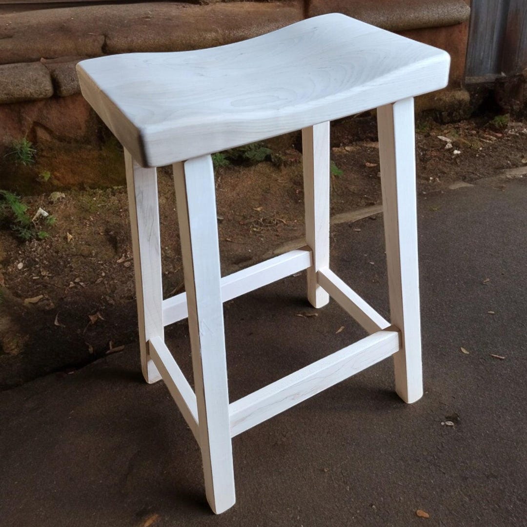 Rustic Saddle Stools, Wooden Seat, Farmhouse Kitchen Decor - Etsy