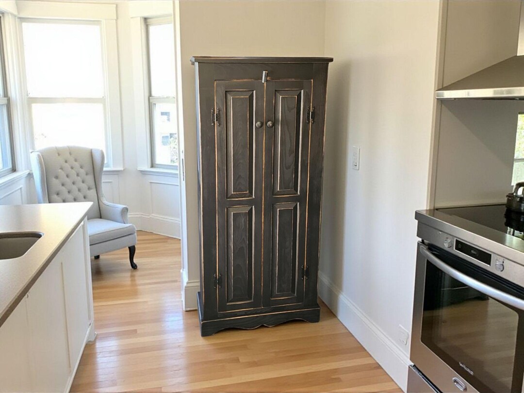 Rustic Kitchen Cabinet : Handcrafted Pantry Cabinet for Storage ...