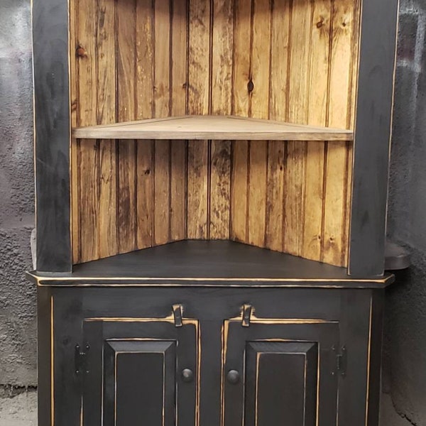 Primitive Corner Cabinet - Etsy