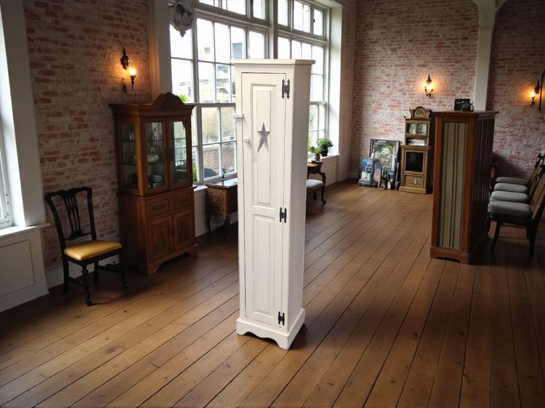 Rustic Primitive Chimney Cabinet: Tall Farmhouse Storage for Bathroom ...