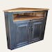 Rustic Corner Cabinet Farmhouse Entertainment Console - Etsy