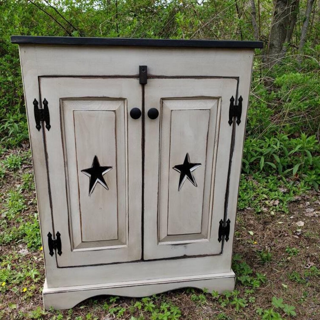 Rustic Primitive Jelly Cupboard | Farmhouse Storage Cabinet for Kitchen ...