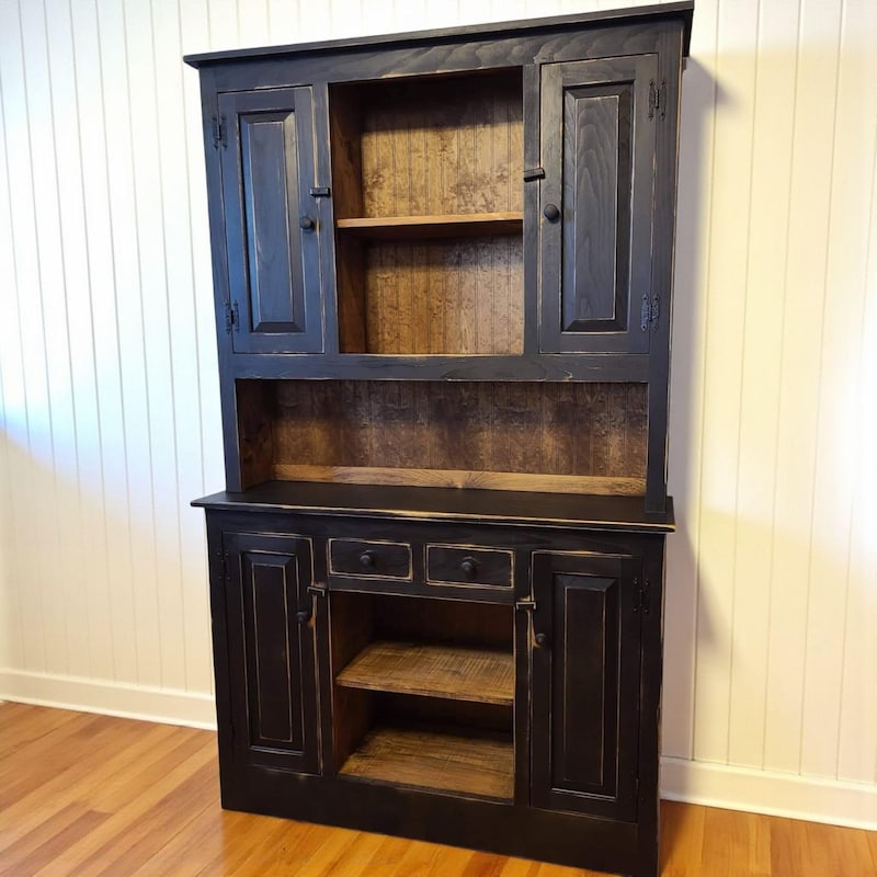 Solid Wood Wine Hutch - Etsy