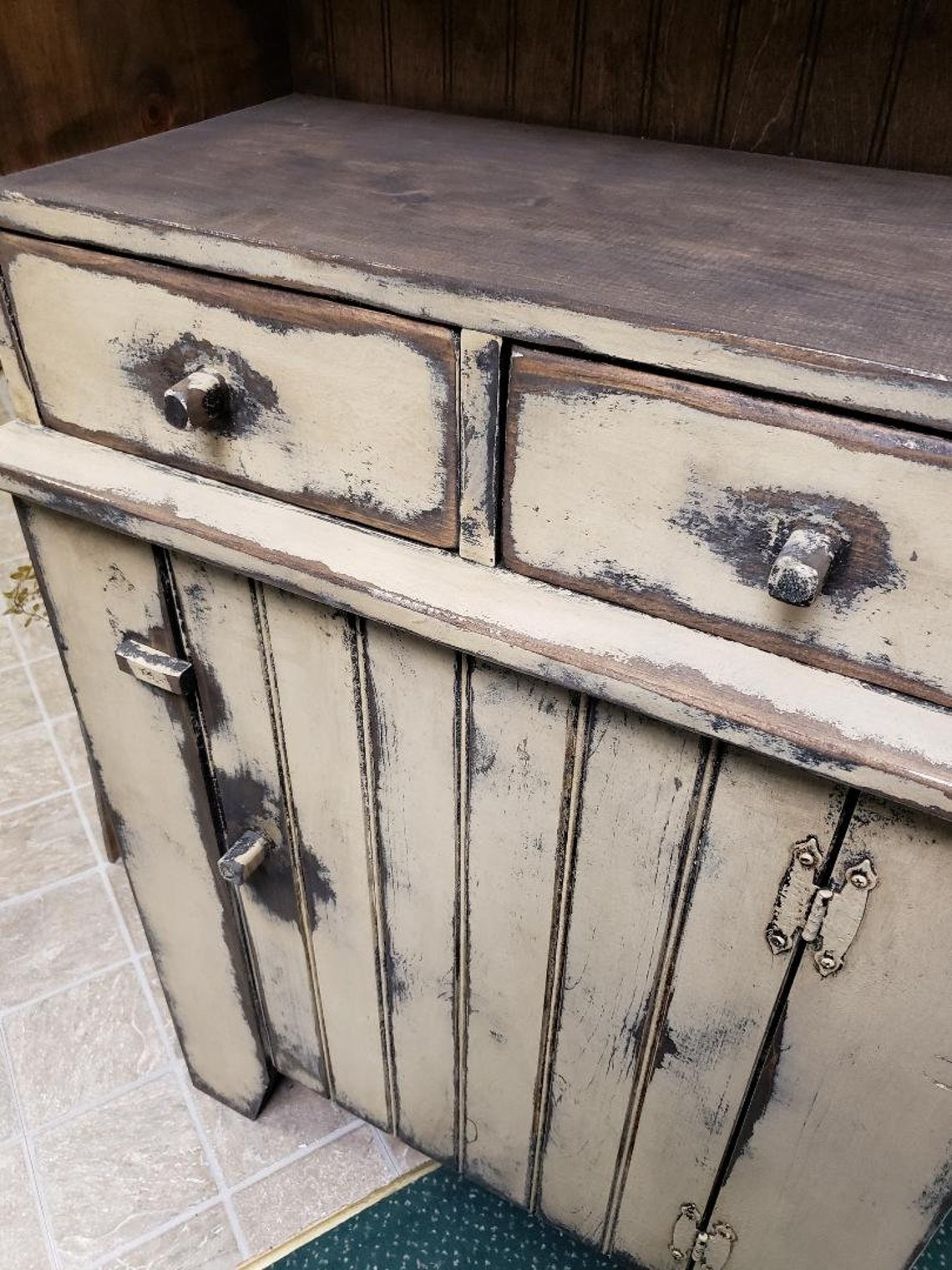 Primitive Hutch Farmhouse Cabinet Rustic Pantry Cabinet - Etsy