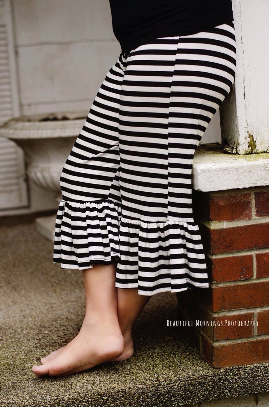 Spring Time Special Sale Women's Ruffle Capris. New Colors Stripes ...