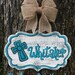 Rustic Blue and White Welcome Sign With Burlap Bow, Family Sign ...