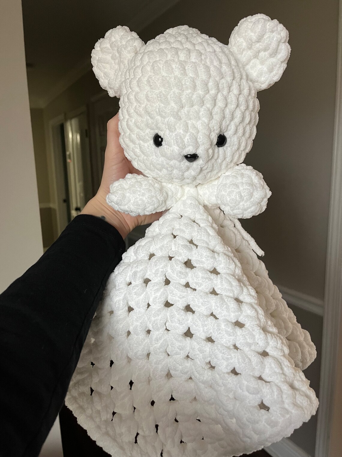 Crochet Bear Lovey, Crochet Stuffed Animals, Ceochet Baby Blanket ...