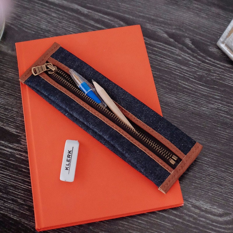 Leather Zipper Case - Etsy