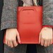 Leather Red Attache Minimal Briefcase Leather Portfolio Bag Folder ...