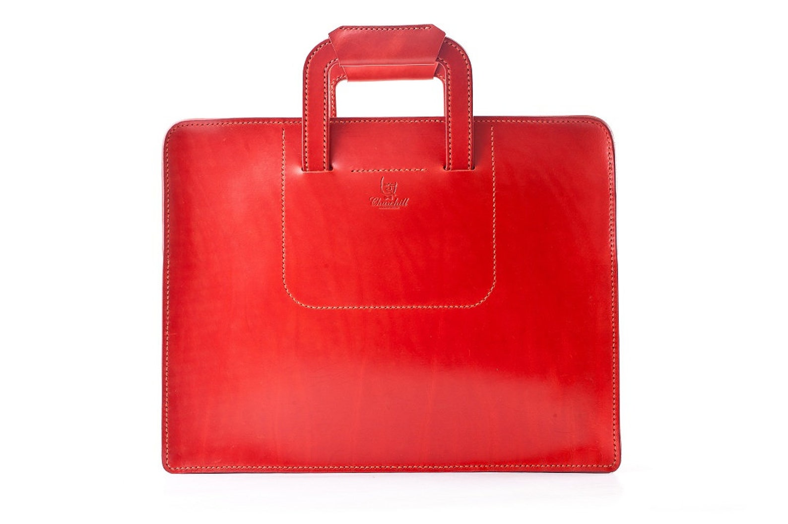 Leather Red Attache Minimal Briefcase Leather Portfolio Bag - Etsy